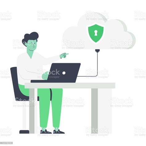 온라인 작업의 평면 일러스트레이션 디자인 노트북에 대한 스톡 벡터 아트 및 기타 이미지 노트북 노트북 사용하기 벡터