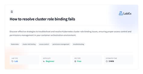 How To Resolve Cluster Role Binding Fails Labex