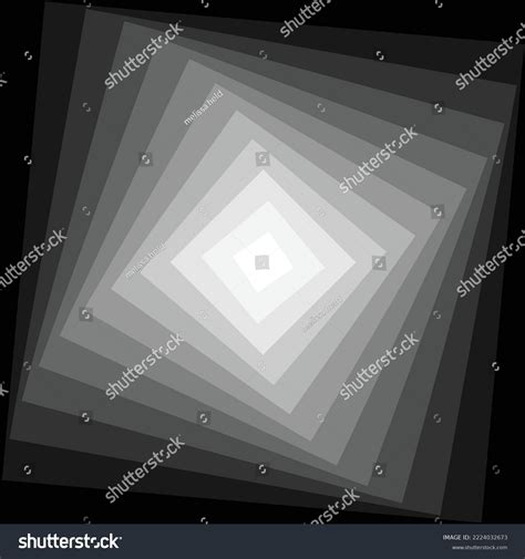 Black Gray Concentric Squares Optical Design Stock Vector Royalty Free