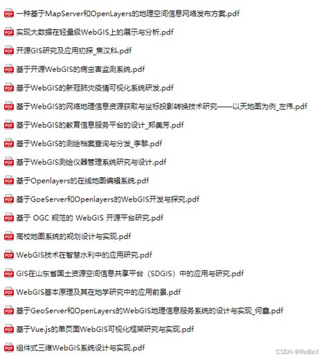 【webgis毕业设计】（一）前言、开题与参考文献 webgis毕设 csdn博客