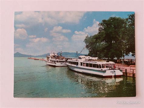 Régi képeslap 1973 Balaton fotó levelezőlap hajók Gyűjtemény