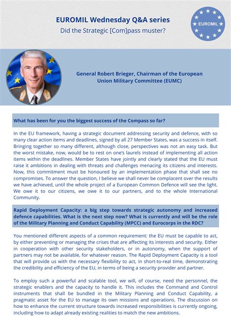 Wednesday Qanda Strategic Compass Euromil Euromil