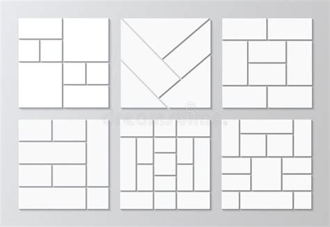 Geometric Forms Layout Photo Collage Template Mosaic Pictures