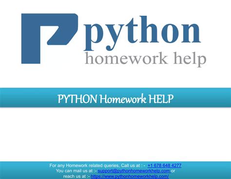 Python Homework Help Ppt