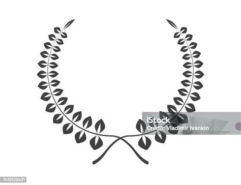 Laurel Wreath Vector Black Color向量圖形及更多剪裁圖圖片 剪裁圖 商標 圓形 Istock