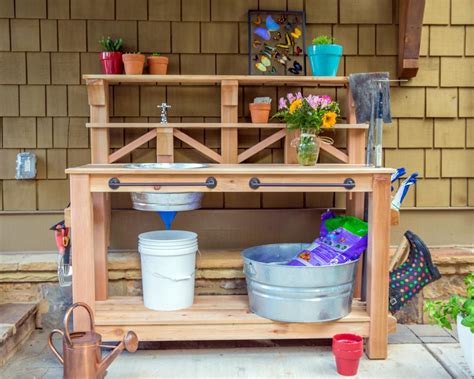 Learn How To Build A Custom Work Table For Your Gardening And Outdoor Chores We Outfitted This