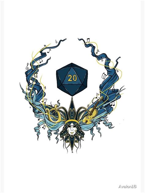 Dnd Bard Class Symbol Poster By Avalon18 Redbubble Dnd Bard Dnd Art Dnd