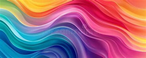 A Colorful Rainbow Gradient Wave Background Featuring Undulating Curves And Seamless Transitions