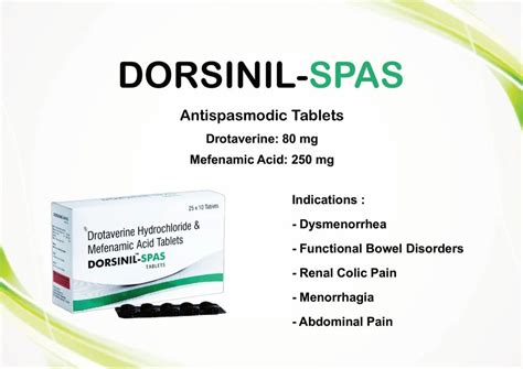 Dorsinil Spas Tablets At Rs 112stripe Drotaverine Hydrochloride