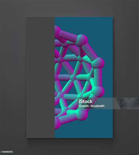 Sphere 3d Vector Wireframe Object Molecular Lattice Or Nanotechnological Structure Lowpoly