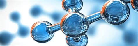 3d Render Of Molecule Structure On Blue Background Abstract Science Or Medical Background