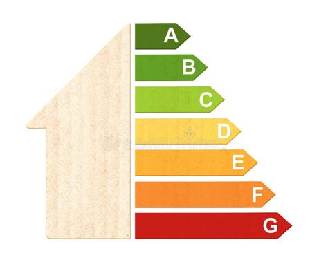 Energy Efficiency Chart From Cardboard Texture Eco Paper House And