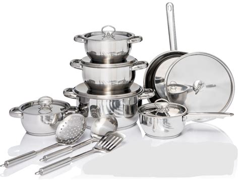 15pc Bekaline Stainless Steel Set With Solid Lids Tissolli