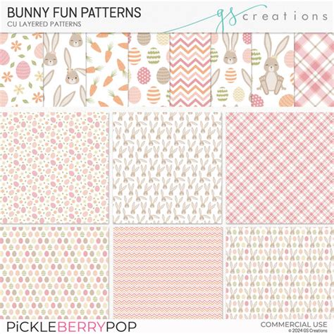 Bunny Fun Layered Patterns Cu By Gs Creations