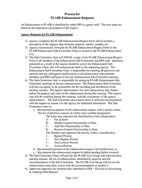 Fillable Online Flair Enhancement Requests Fax Email Print Pdffiller