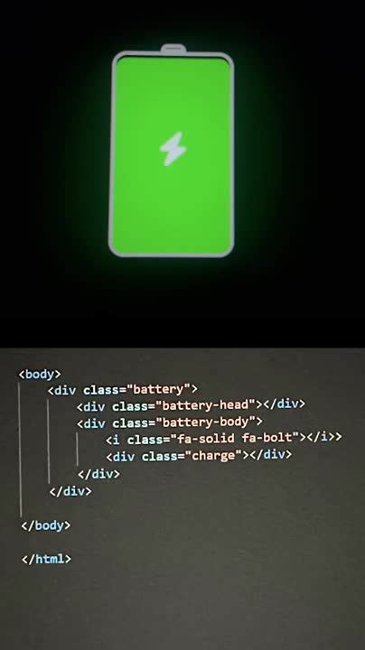 Anchal Soni On Linkedin Battery Made With Html And Css