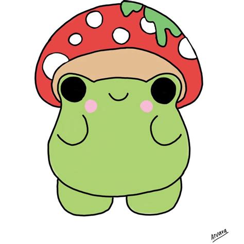 🍃rana Con Un Hongo Arriba Y Mo🍃 En 2023 Ranas Arte De Papel En 3d Arte Digital