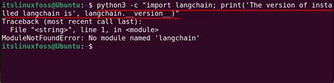 Langchain Modulenotfounderror No Module Named ‘langchain Its Linux Foss