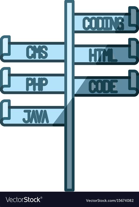 Blue Shading Silhouette Of Bar With Programming Vector Image