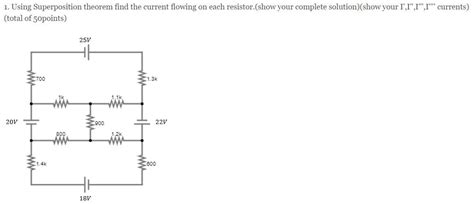 Solved Using Superposition Theorem Find The Current Chegg