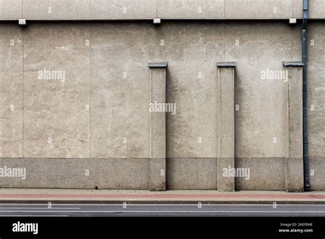Aged Weathered Street Wall With Some Columns Stock Photo Alamy