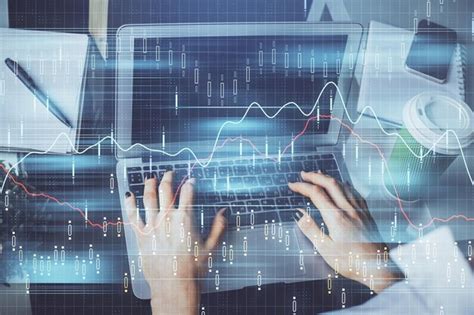 Premium Photo Double Exposure Of Woman Hands Typing On Computer And Forex Chart Hologram