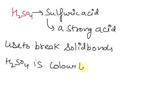 Solved We Were Given Seven Solids To React With Sulfuric Acid H So