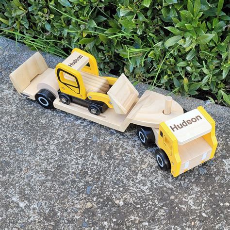 Personalised Low Loader With Bobcat Etsy