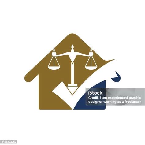 법률 회사 벡터 기호 디자인입니다 체크 기호 아이콘 벡터 디자인이 있는 법률 규모 개념에 대한 스톡 벡터 아트 및 기타 이미지