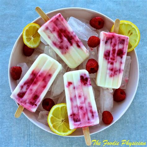 Lemon Raspberry Buttermilk Popsicles The Foodie Physician