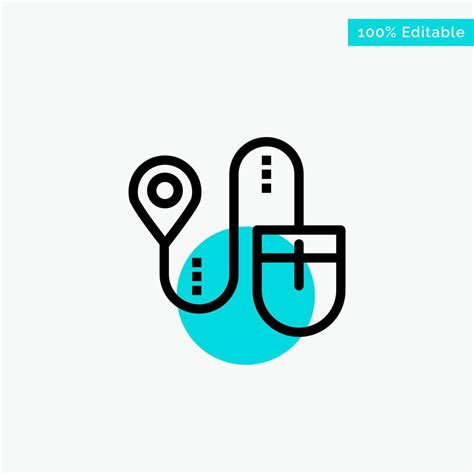 Mouse Location Search Computer Turquoise Highlight Circle Point Vector