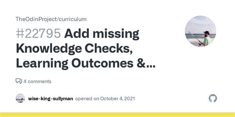 Add Missing Knowledge Checks Learning Outcomes And Answer Links To