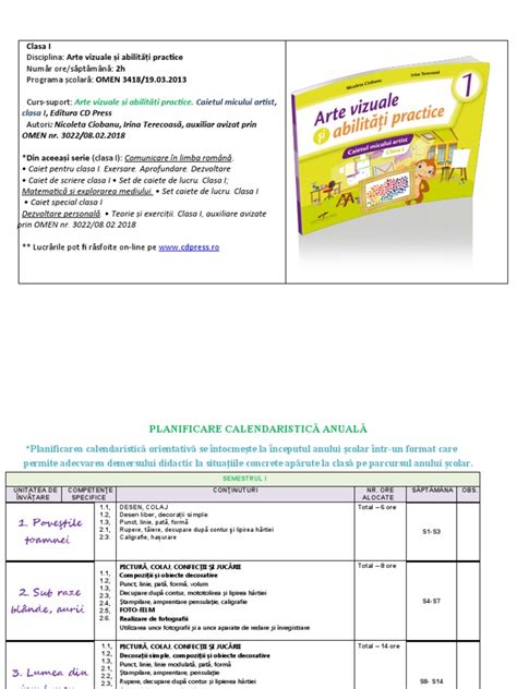 Avap Clasa1 Planificare Proiectare Pdf