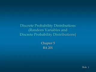 PPT Chapter 5 Discrete Random Variables And Probability Distributions