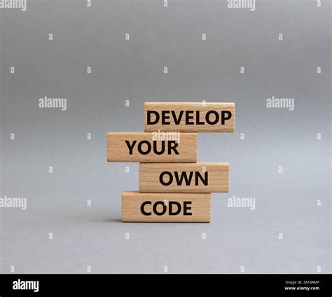 Develop Your Own Code Symbol Concept Words Develop Your Own Code On