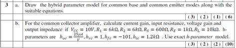 3 ﻿a ﻿draw the hybrid parameter model for common