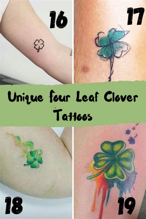 Luckiest Four Leaf Clover Tattoos Tattooglee Clover Tattoos Four