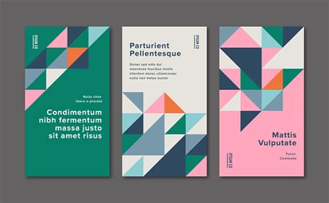 기하학적 삼각형 그래픽으로 설정된 수직 디자인 템플릿 Alex System Ipsumco 시리즈 패턴에 대한 스톡 벡터 아트 및 기타 이미지 Istock