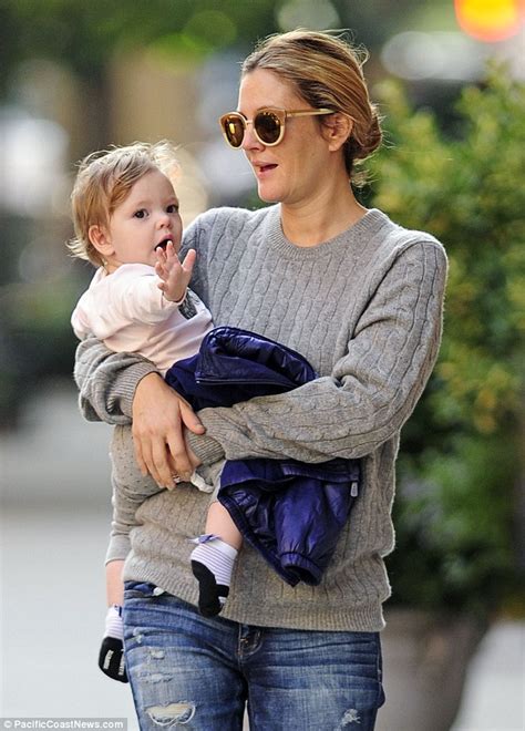 Drew Barrymore Returns To Mommy Duty As She Takes Casual Stroll With
