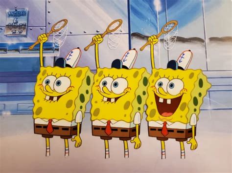 Spongebob Squarepants Original Production Cel Cell Animation Art Nm Sb