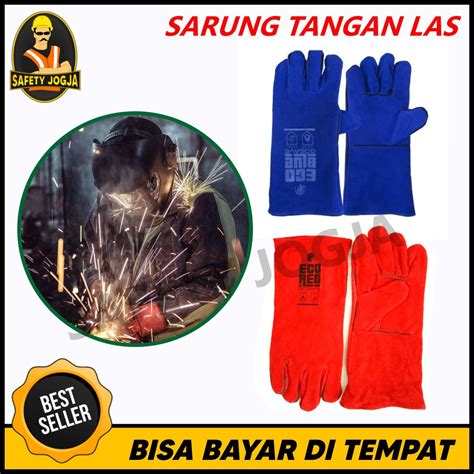 Jual Sarung Tangan Las Kulit Kerja Safety Gloves Original Gosave