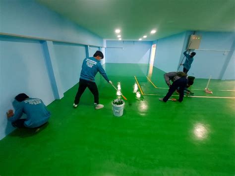 งานพื้น Epoxy Ja Colour Rich รับทำพื้น Epoxy พื้น Pu พื้นโรงงาน พื้นสนามกีฬา พื้นกันซึม