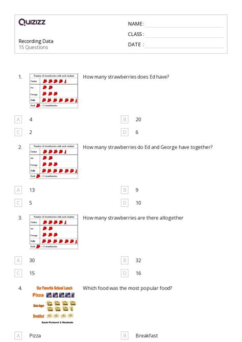50 Organizing Data Worksheets For 2nd Grade On Quizizz Free Printable