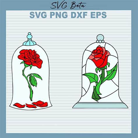 Beauty And The Beast Rose SVG File For Craft Handmade Cricut Products