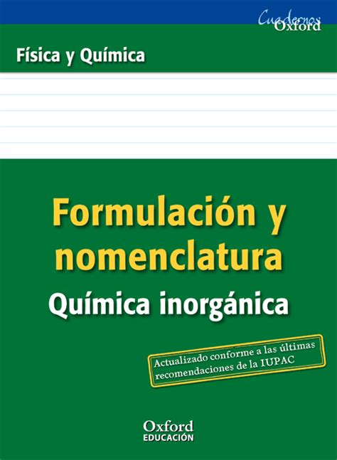 Formulación Y Nomenclatura Química Inorgática Librería Ammon Ra Sl