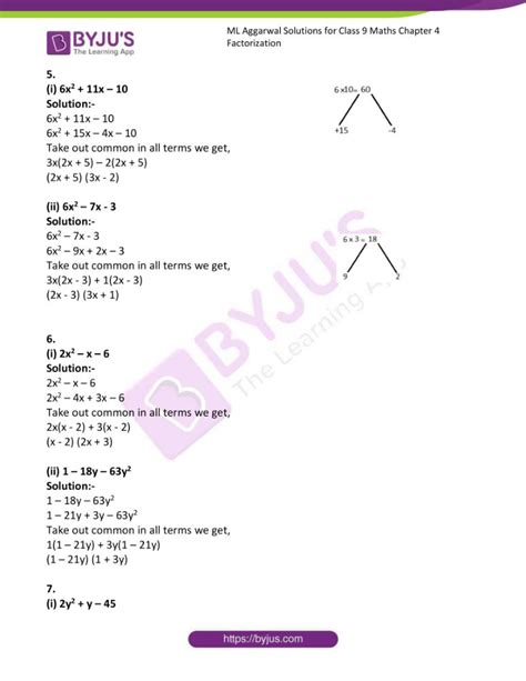 Ml Aggarwal Solutions For Class 9 Maths Chapter 4 Factorization Access Free Pdf