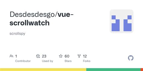 GitHub Desdesdesgo Vue Scrollwatch Scrollspy