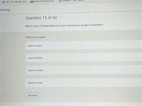 Question 15 Of 42 Which Type Of Dependency Studyx