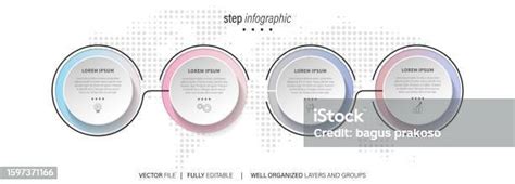 아이콘과 4가지 옵션 또는 단계가 있는 인포그래픽 디자인 가는 선 벡터입니다 인포그래픽 비즈니스 개념입니다 정보 그래픽 순서도 프리젠 테이션 웹 사이트 배너 인쇄물에 사용할