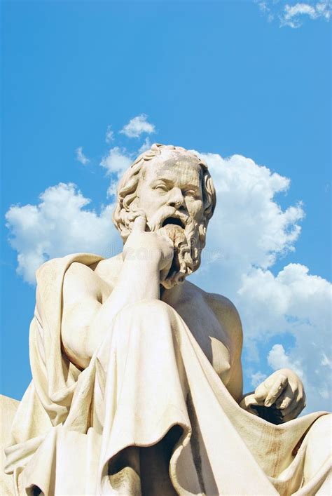 838 Socrates Ancient Greek Philosopher Statue Academy Athens Stock